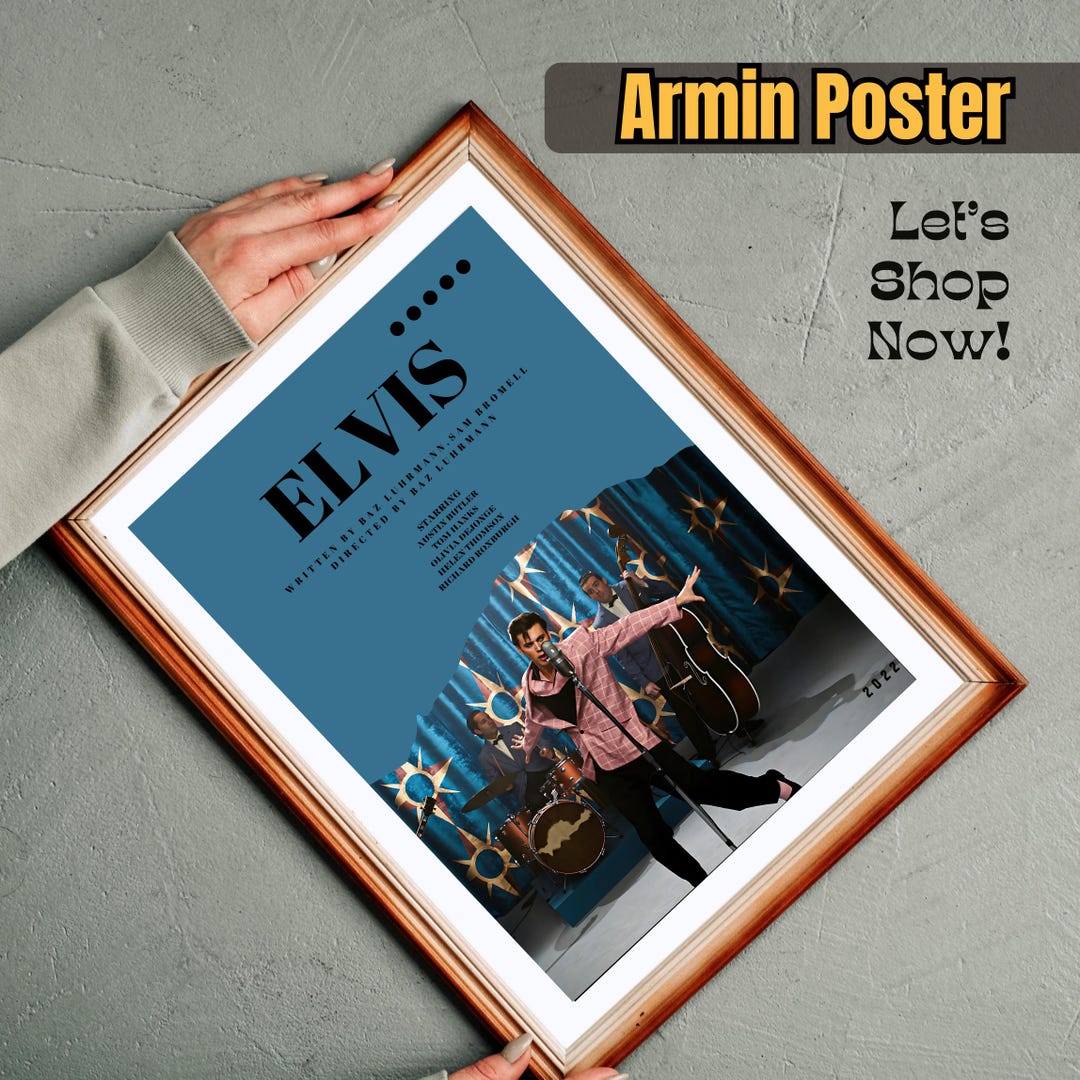 Elvis, Retro Movie Print, Mid Century Modern, Minimalist Movie Art ...