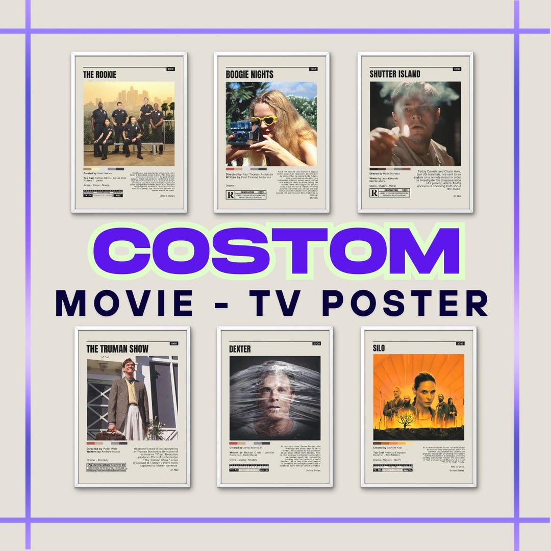 Custom Movie Poster, Custom Tv Show Poster, Request Your Own Film ...