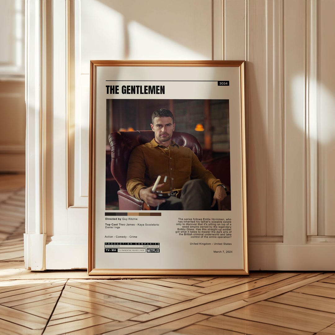 The Gentlemen Poster, Guy Ritchie, Tv Series, Minimal Movie Art, Retro ...