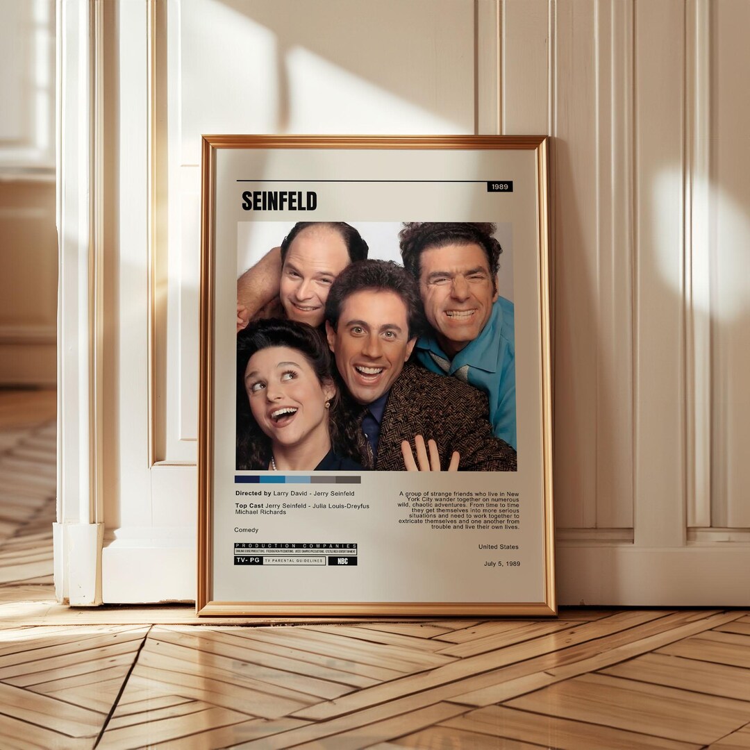 Seinfeld Poster, Larry David, Tv Series, Minimal Movie Art, Retro Movie ...