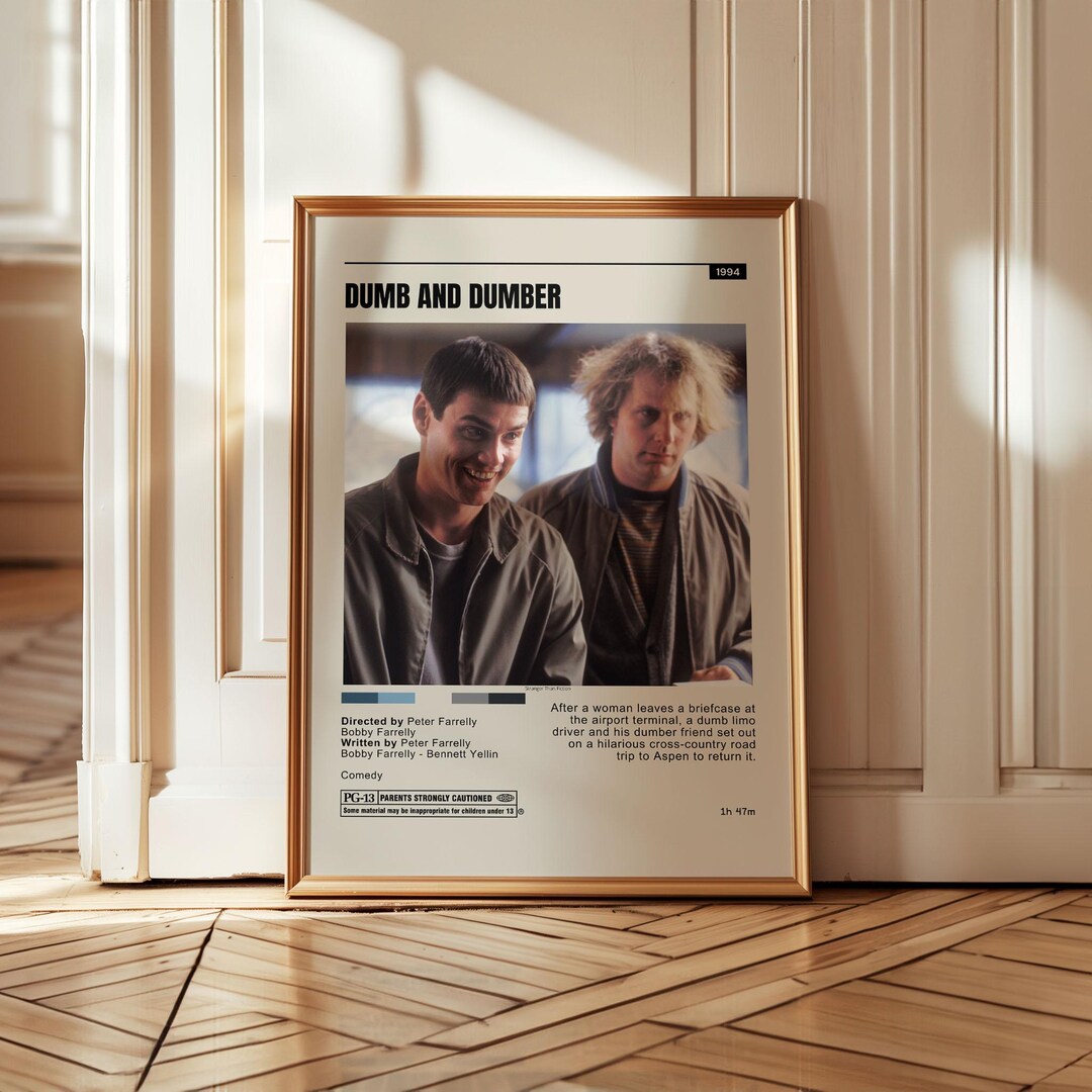 Dumb and Dumber Poster, Peter Farrelly, Minimal Movie Art, Retro Movie ...