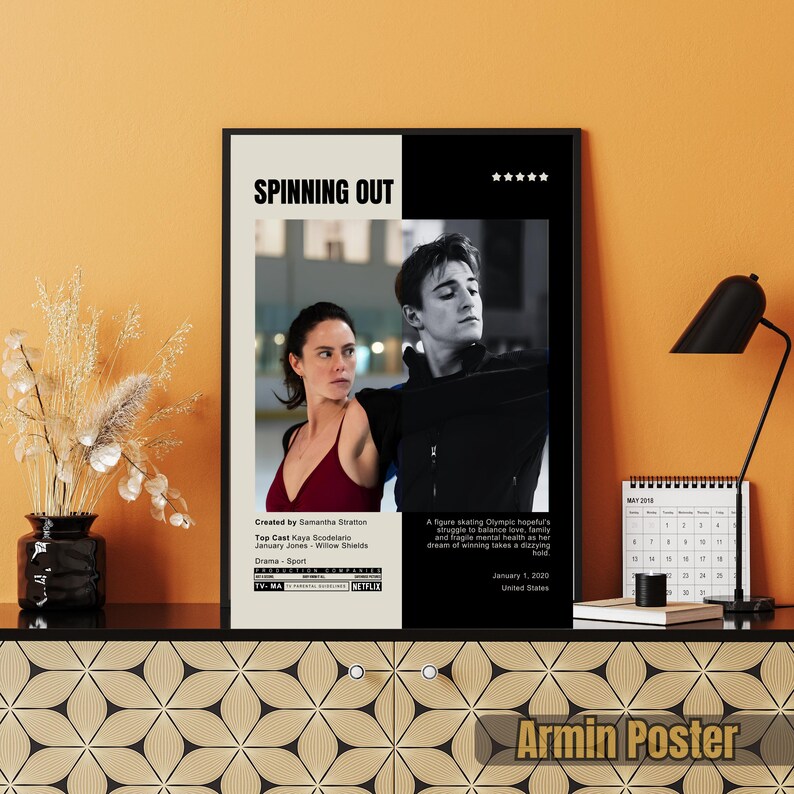 Spinning Out Poster, Samantha Stratton, Tv Series, Minimal Movie Art ...