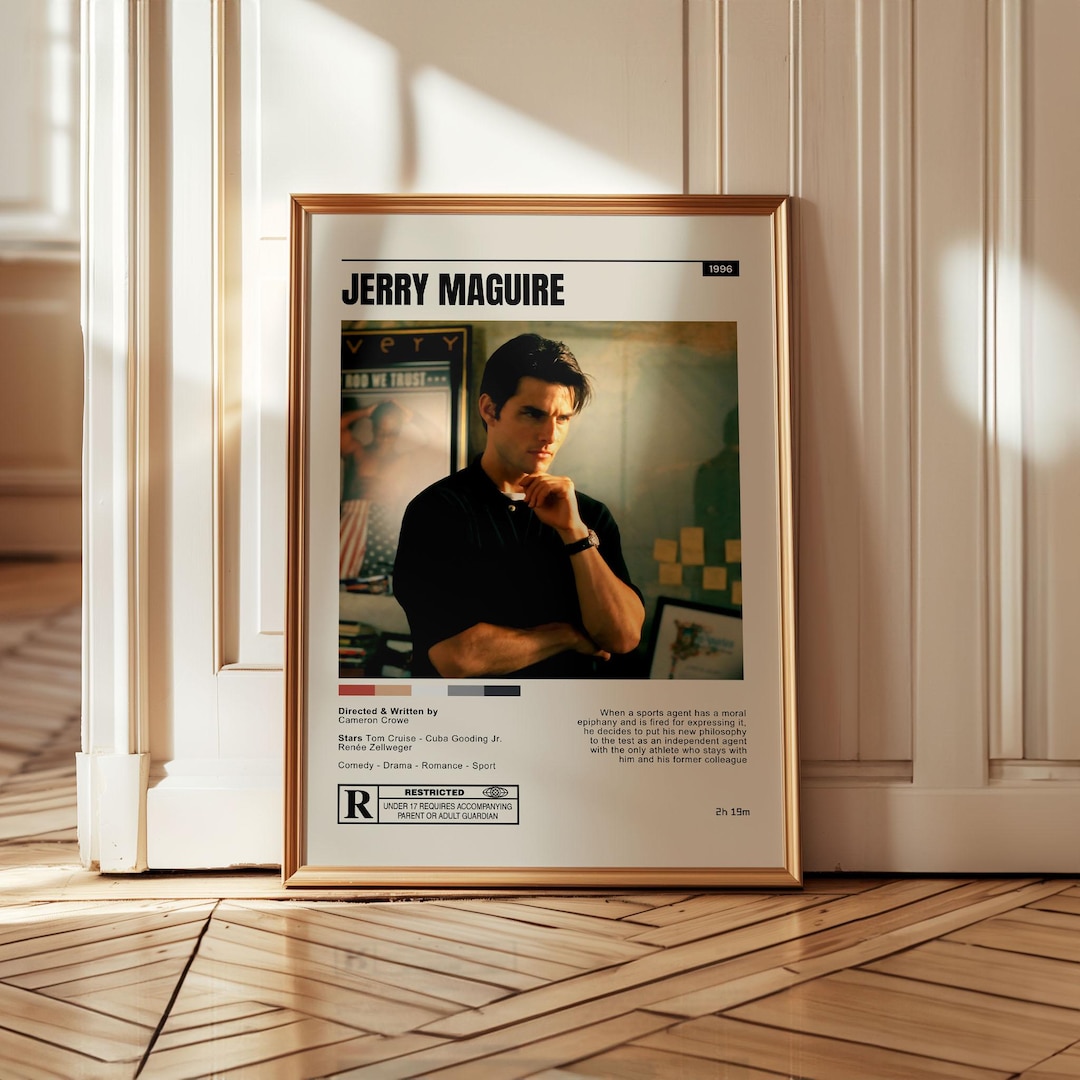 Jerry Maguire Poster, Cameron Crowe, Tom Cruise, Minimalist Movie ...
