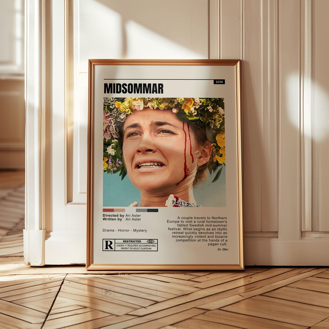 Midsommar Poster, Ari Aster, Retro Movie Print, Mid Century Modern ...