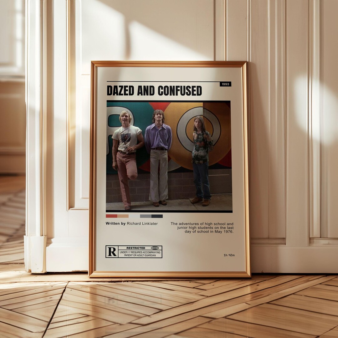 Dazed and Confused Poster, Richard Linklater, Retro Movie Poster ...