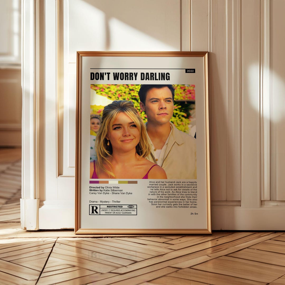 Don't Worry Darling Poster, Olivia Wilde, Minimal Movie Art, Retro ...