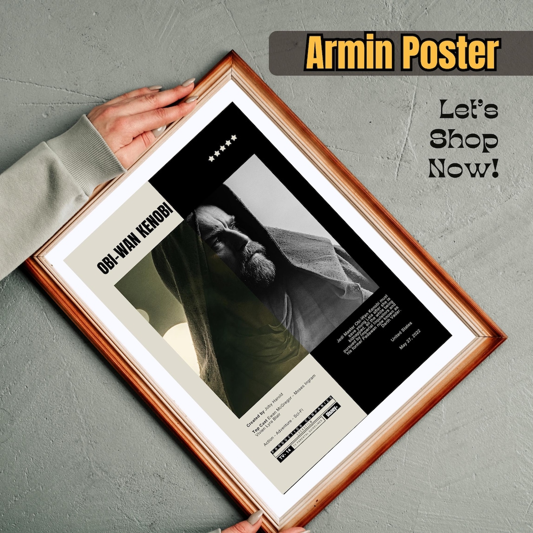 Obi-wan Kenobi Poster, Joby Harold, Tv Series, Minimal Movie Art, Retro ...
