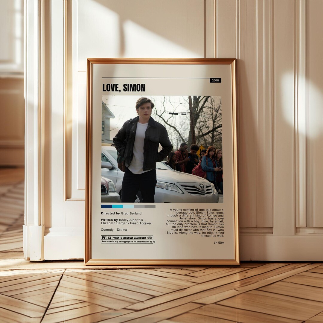 Love, Simon Poster, Greg Berlanti, Retro Movie Print, Mid Century ...