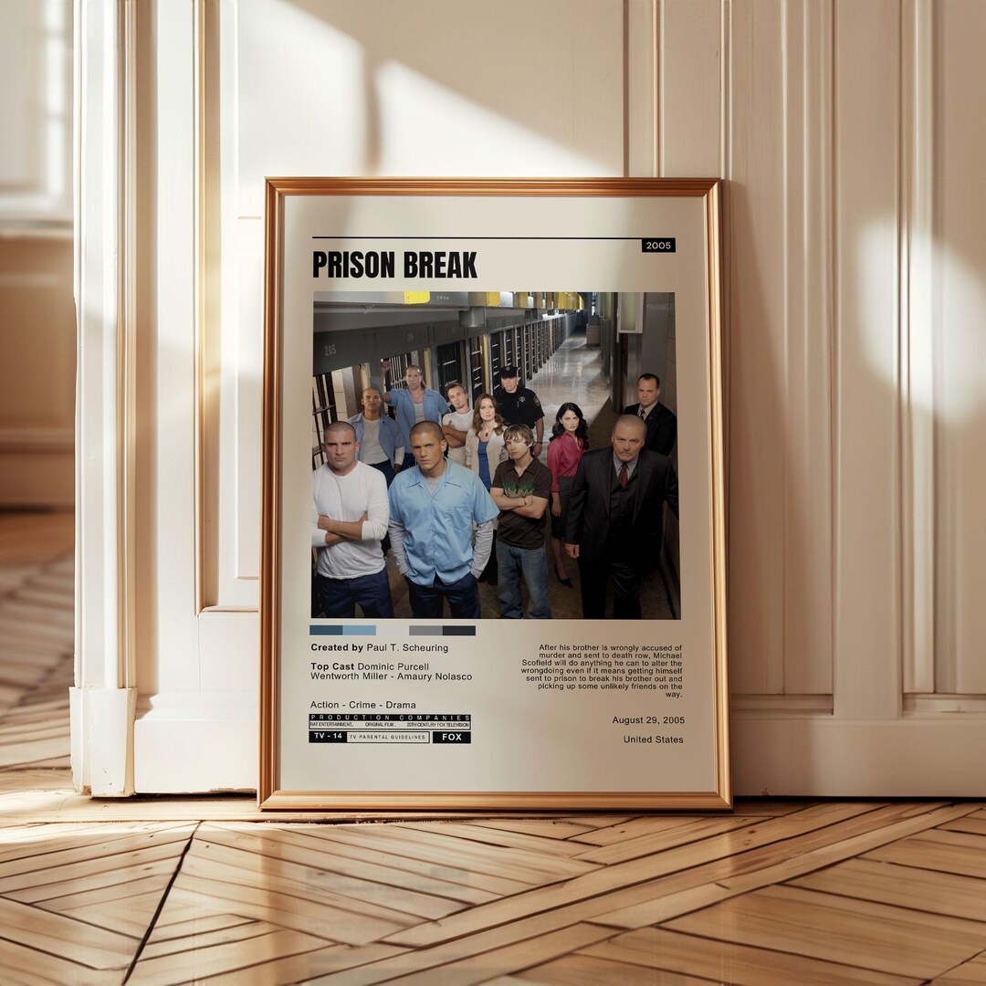 Prison Break Poster, Paul T. Scheuring, Tv Series, Minimal Movie Art ...