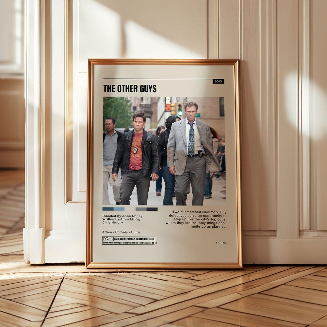 The Other Guys Poster, Adam Mckay, Minimal Movie Art, Retro Movie ...