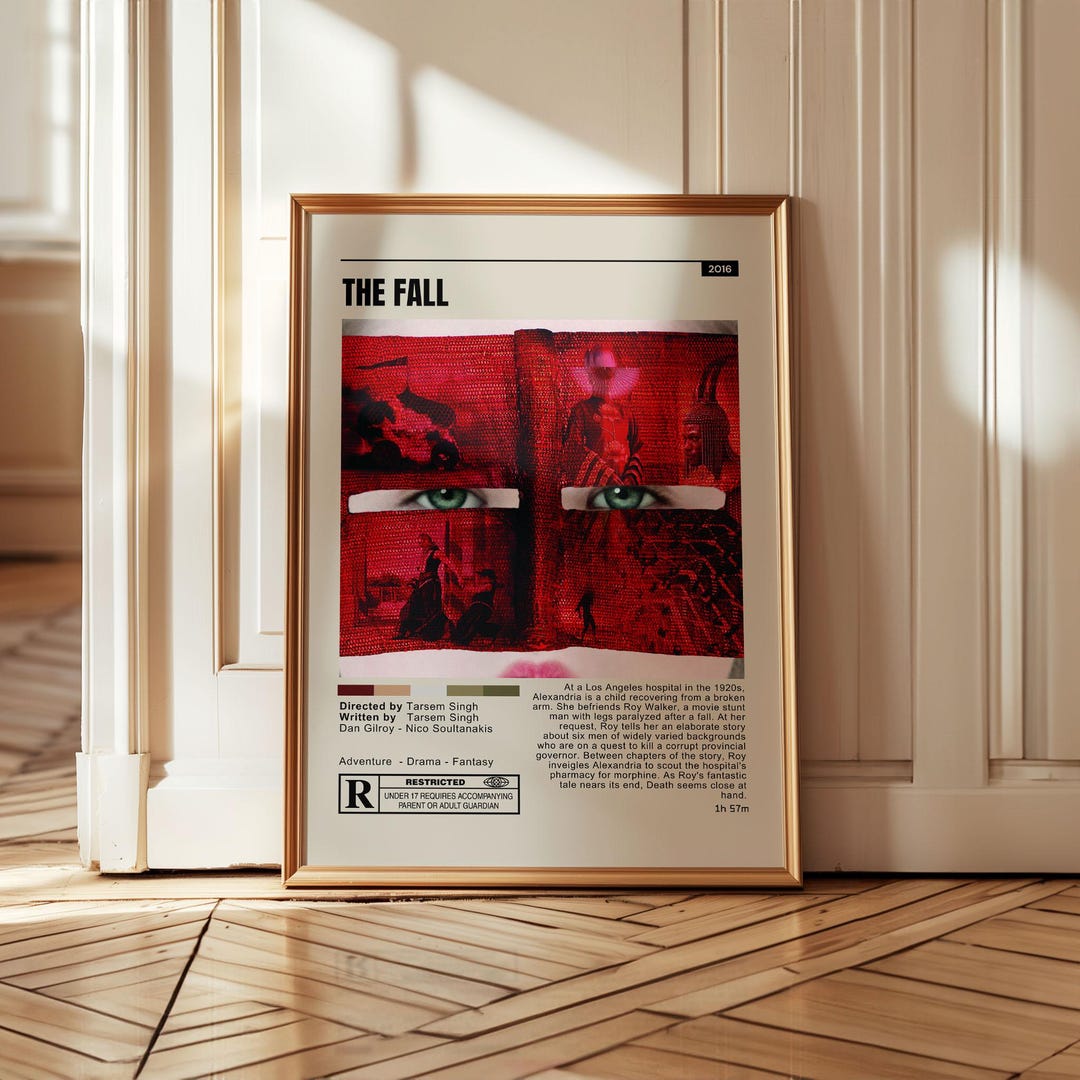 The Fall Poster, David Leitch, Retro Movie Print, Mid Century Modern ...