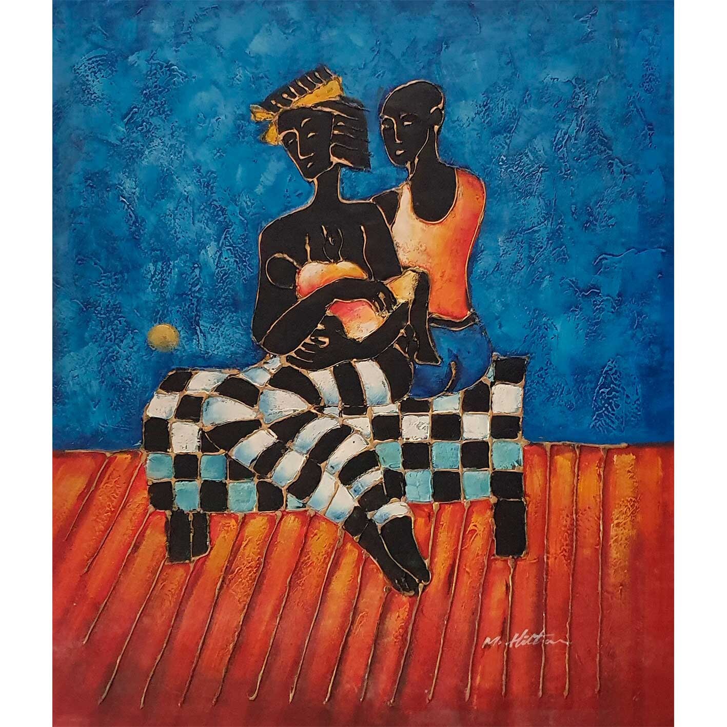 Picasso Style Triptych Painting. Pictures Ready to Hang Made With Oil ...