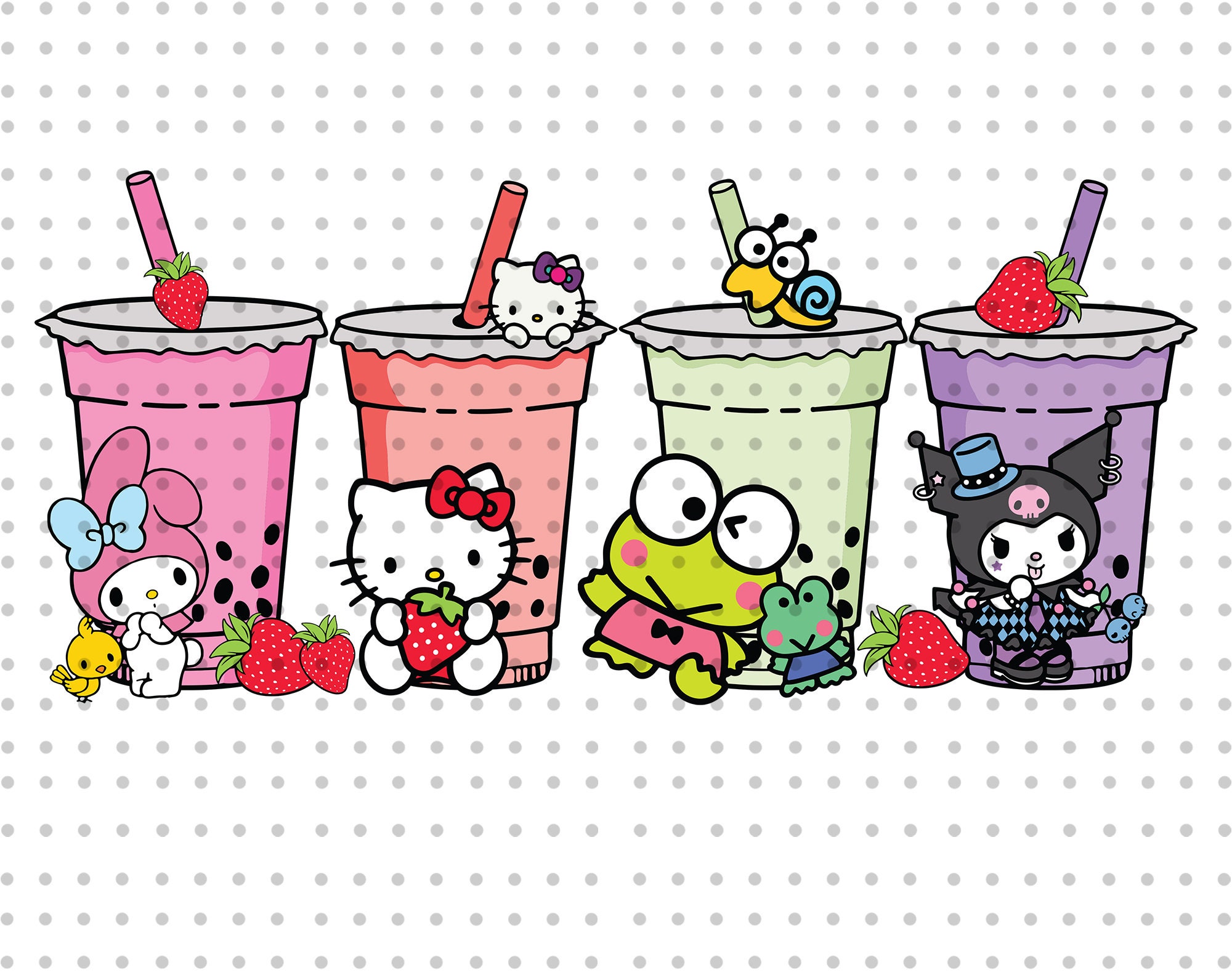 Cute Boba Cups Png Kawaii Kitty Png Cute Cat Png Kawaii - Etsy