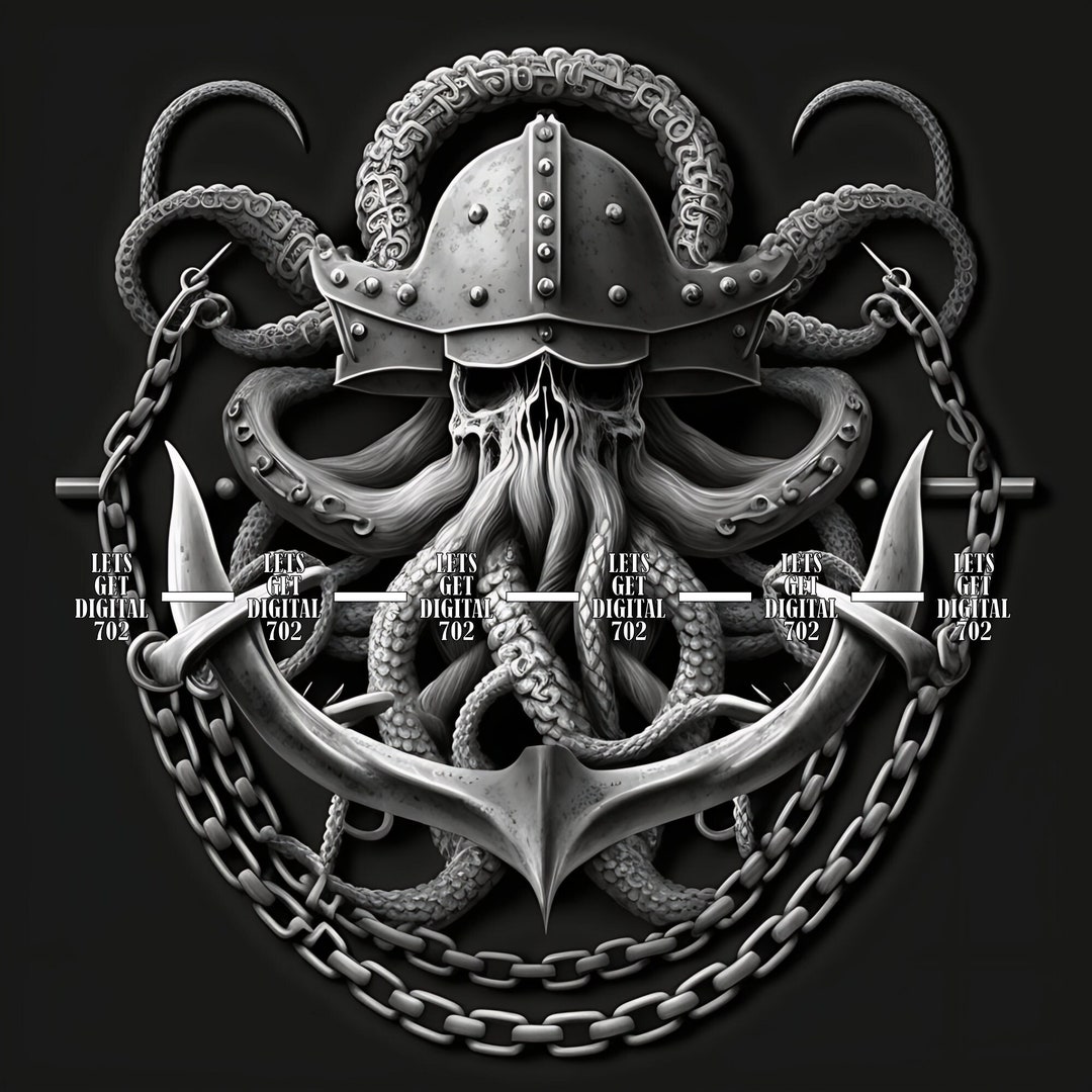 Nautical Themed Design Including the Kraken's Skull - Etsy