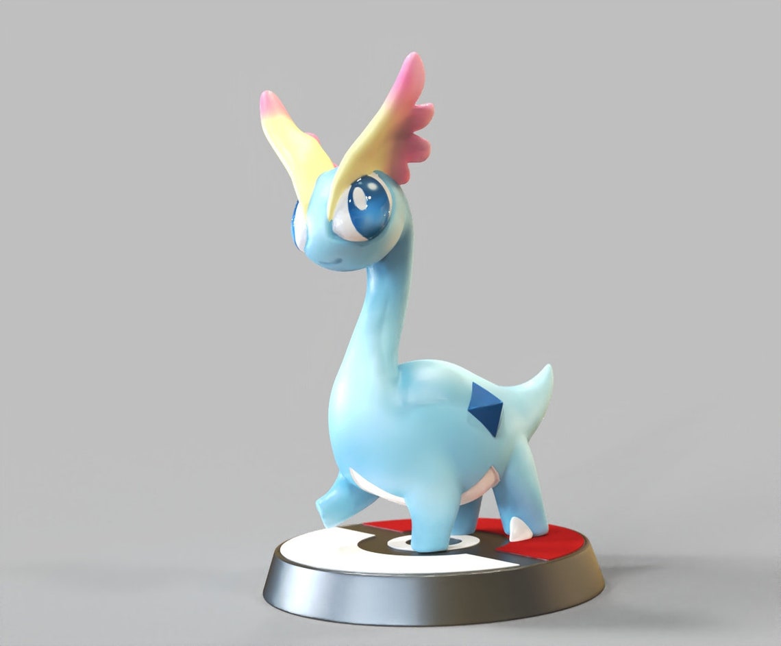 Amaura Pokemon Statue Figure Hand Painted 3D Printed Nintendo Gaming ...