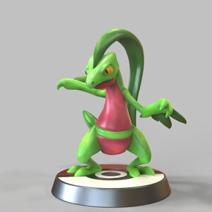 Grovyle Grass Pokemon Statue Figure Hand Painted Nintendo Gaming Decor ...