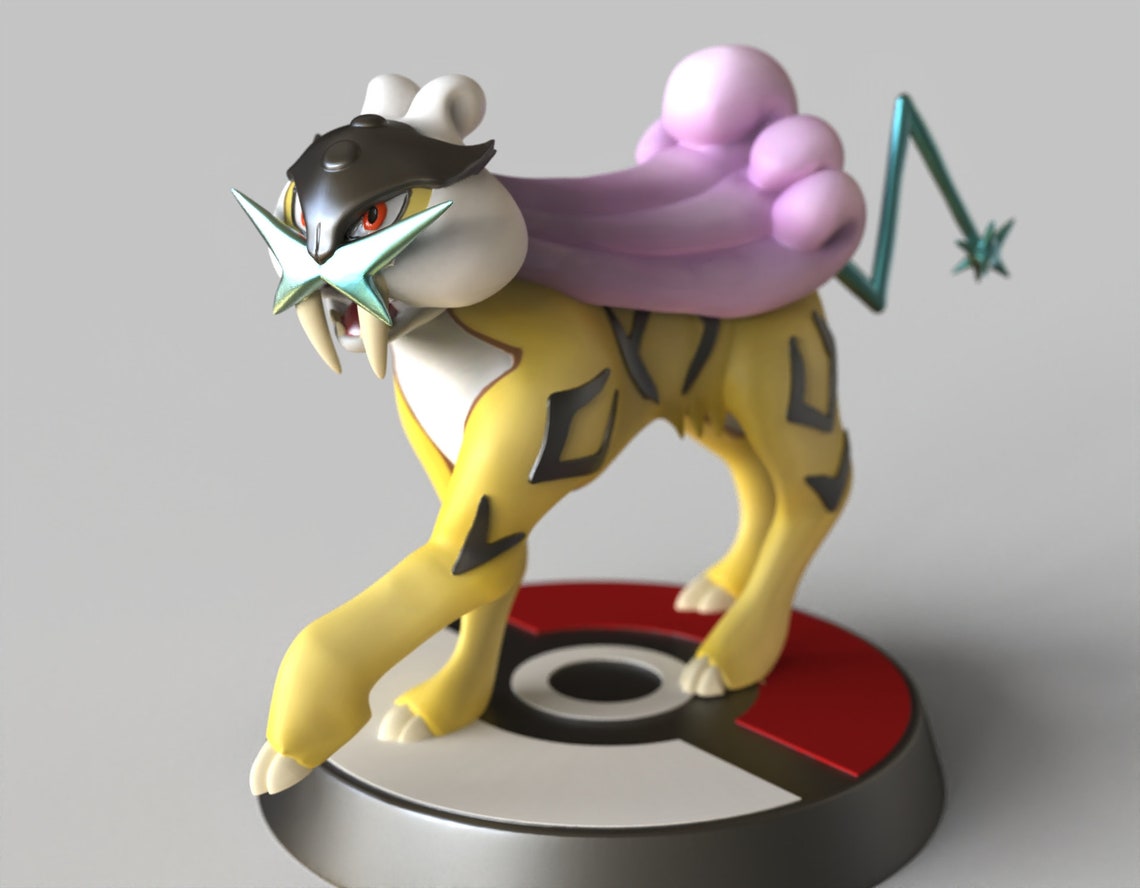 Raikou Pokemon Statue Figure Hand Painted Nintendo Gaming Decor - Etsy