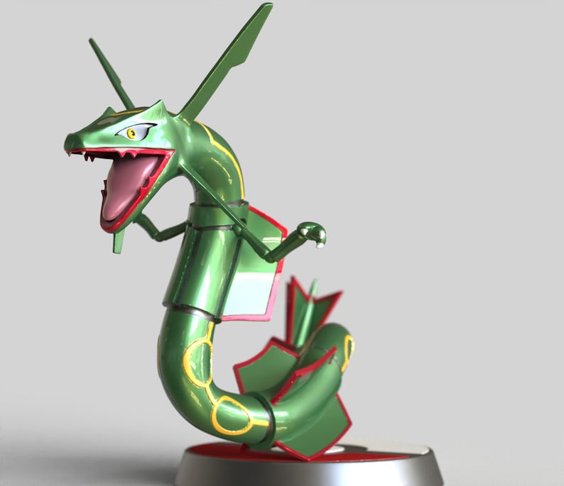 Rayquaza Pokemon Statue Figure Hand Painted Nintendo Gaming Decor - Etsy