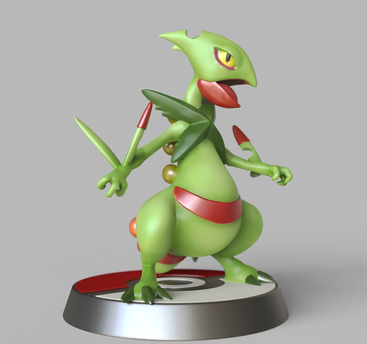 Mega Sceptile Pokemon Statue Figure Hand Painted Nintendo Gaming Decor ...