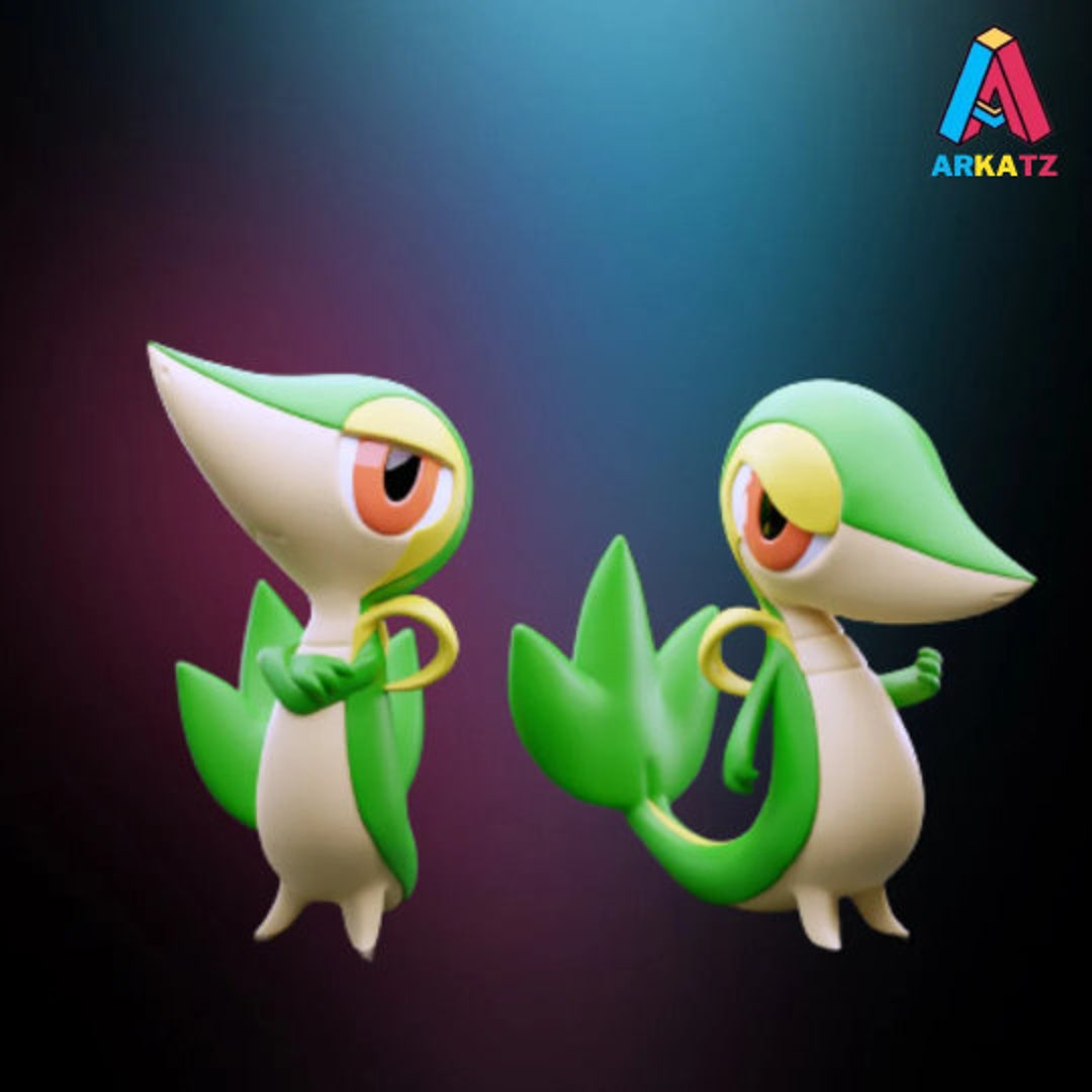 Snivy Grass Pokemon Figurine Hand Painted Nintendo Gaming Decor - Etsy