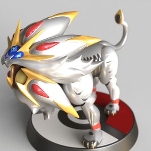 Solgaleo Pokemon Statue Figure Hand Painted Nintendo Gaming Decor - Etsy