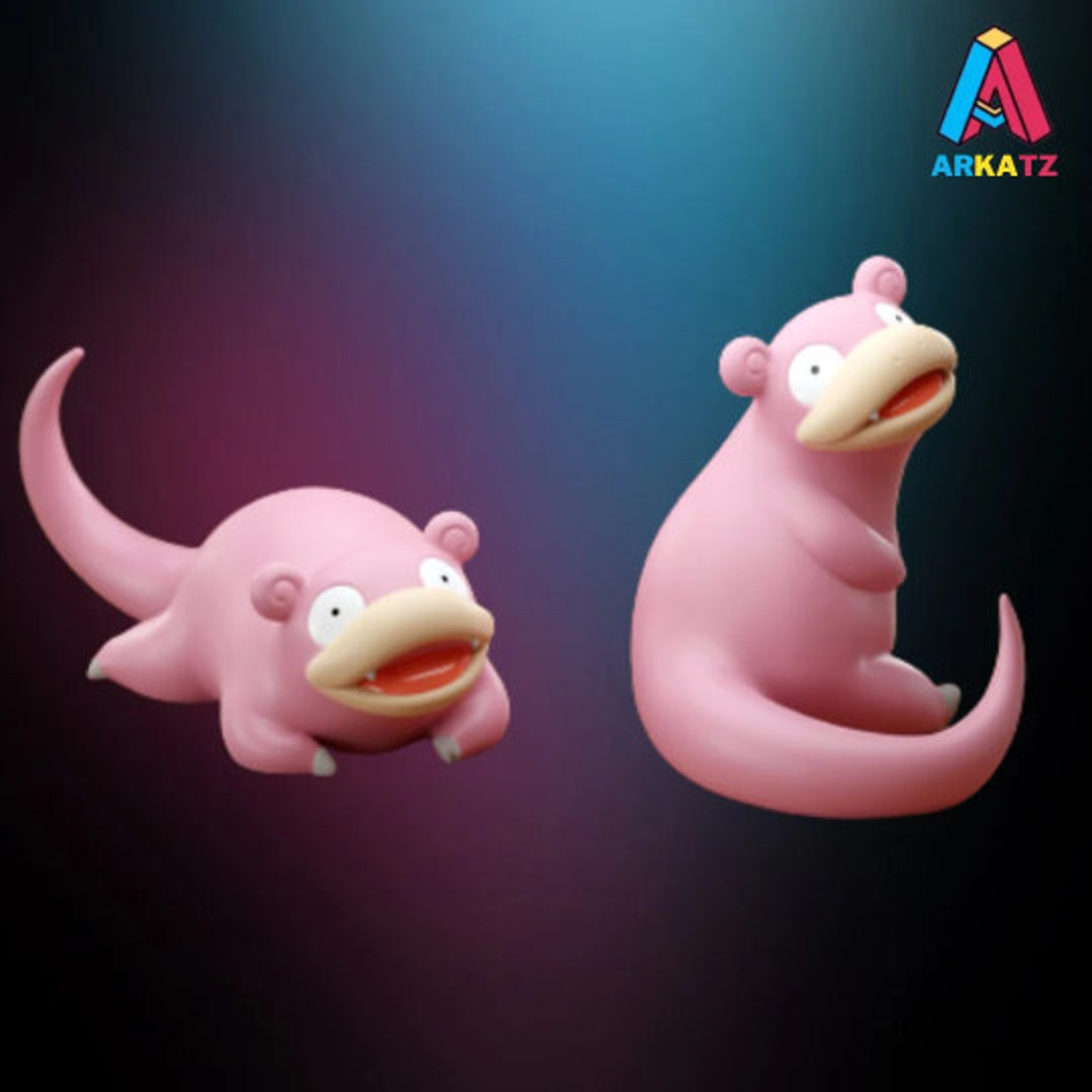 Slowpoke Water Pokemon Figurine Hand Painted Nintendo Gaming Decor - Etsy