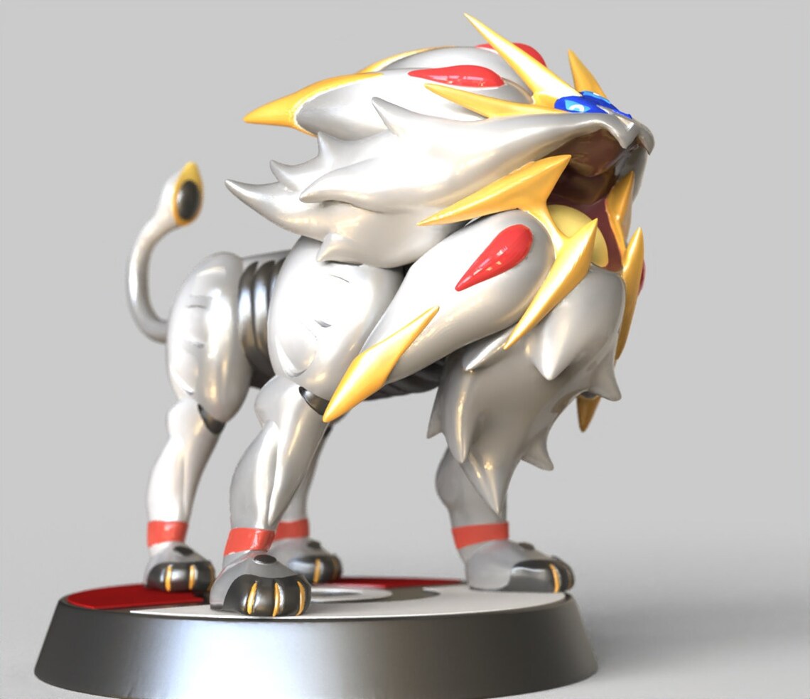 Solgaleo Pokemon Statue Figure Hand Painted Nintendo Gaming Decor - Etsy
