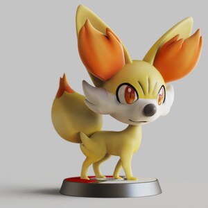 Fenikin Fire Fox Pokemon Figure Hand Painted Nintendo Gaming Decor - Etsy