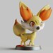 Fenikin Fire Fox Pokemon Figure Hand Painted Nintendo Gaming Decor - Etsy