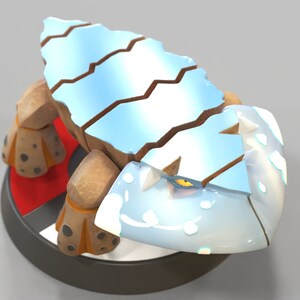 Hisuian Avalugg Ice Pokemon Statue Figure Hand Painted 3D - Etsy