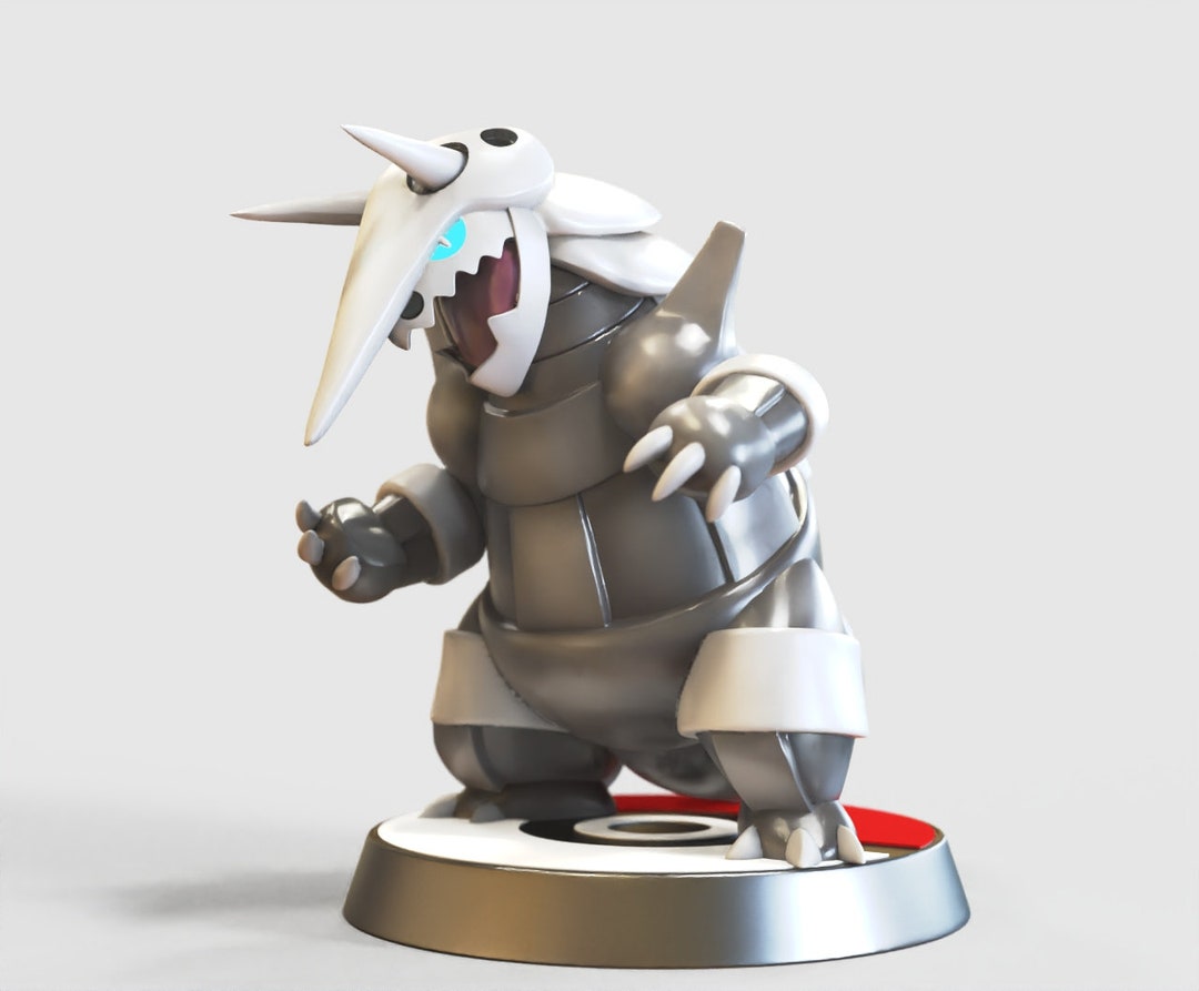 Aggron Steel Pokemon Statue Figure Hand Painted 3D Printed Nintendo ...