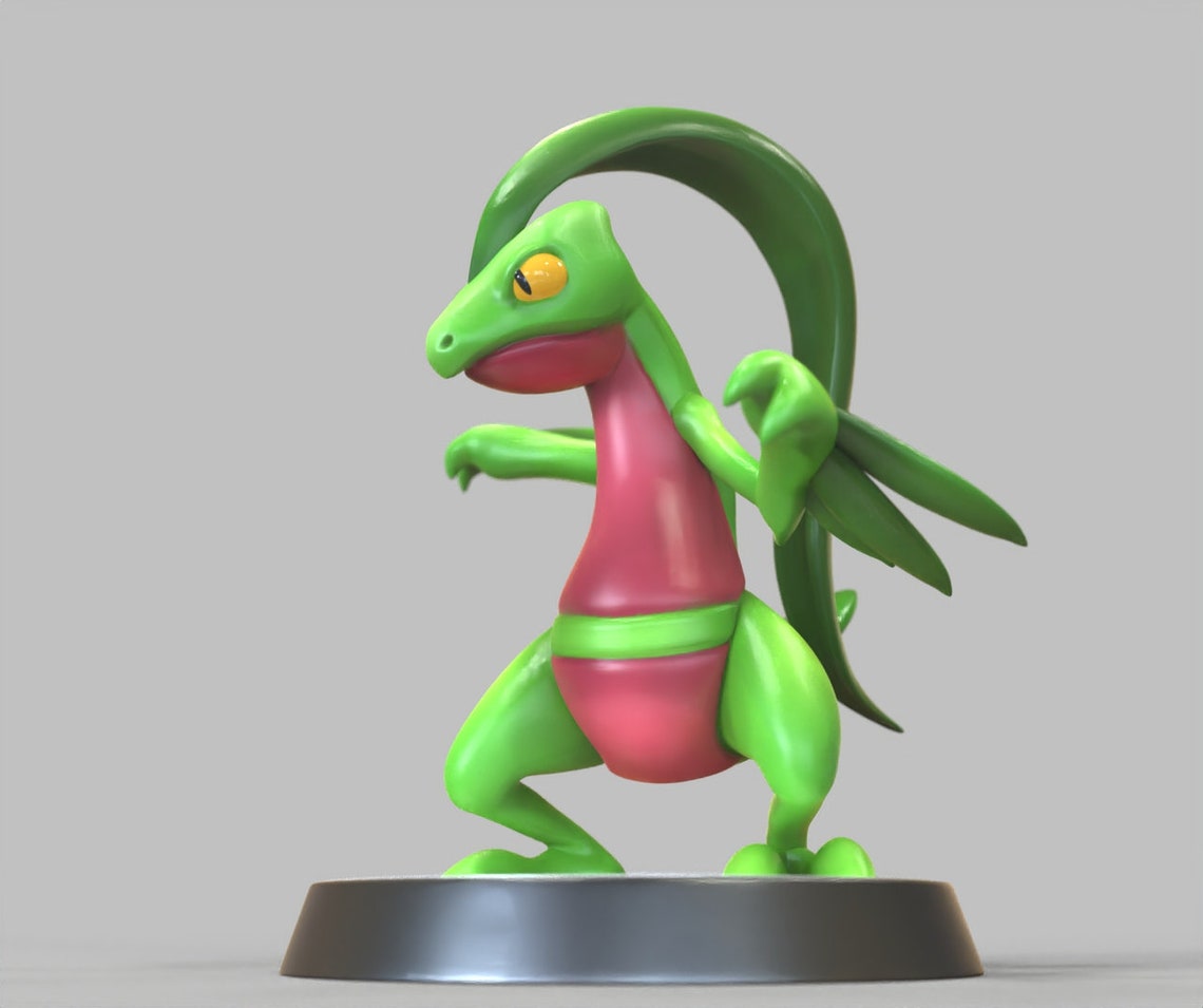 Grovyle Grass Pokemon Statue Figure Hand Painted Nintendo - Etsy