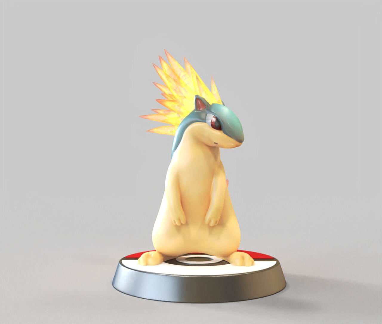 Quilava Fire Pokemon Figure Hand Painted Nintendo Gaming Decoration - Etsy