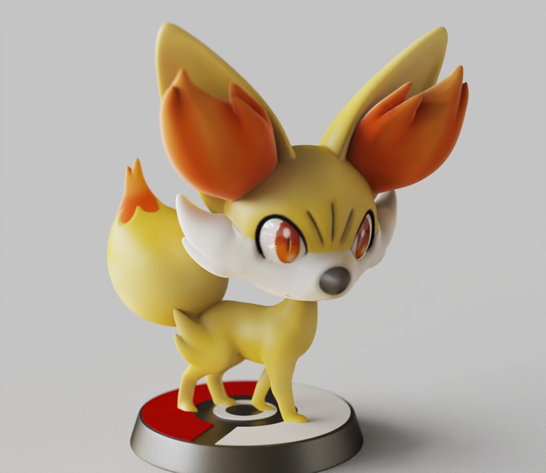 Fenikin Fire Fox Pokemon Figure Hand Painted Nintendo Gaming Decor - Etsy