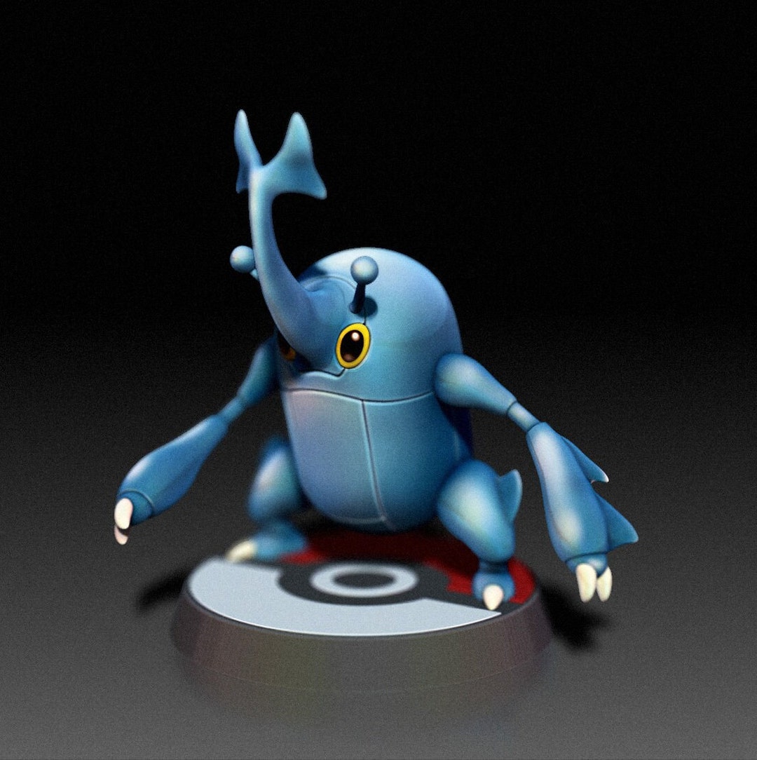 Heracross Bug Pokemon Statue Figure Hand Painted 3D Printed Nintendo ...