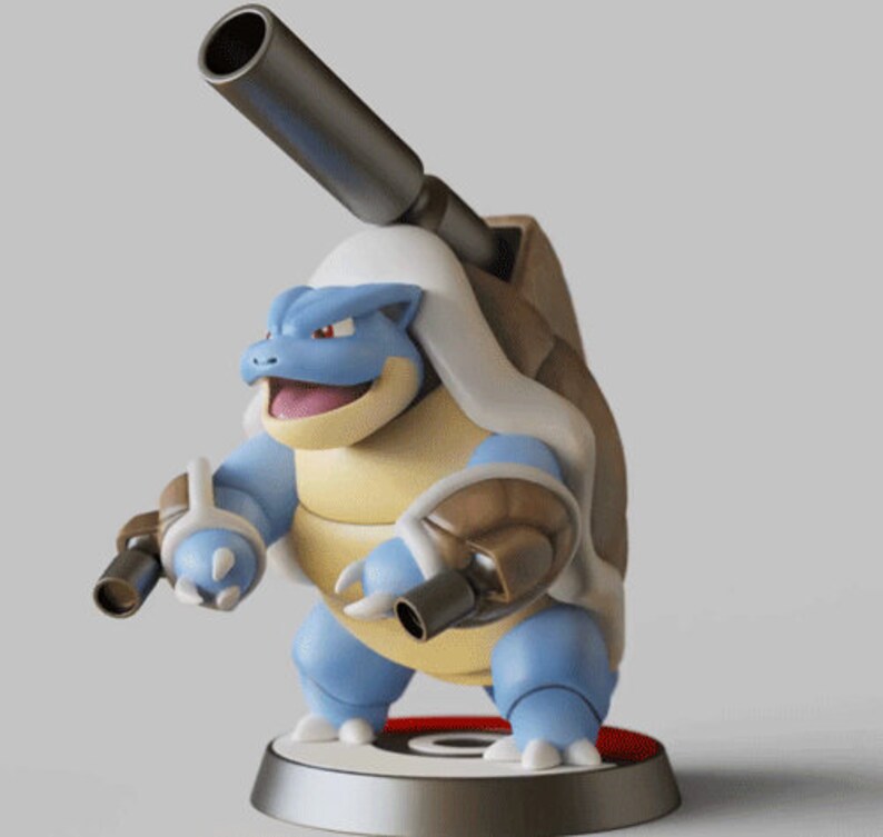 Mega Blastoise Water Pokemon Statue Figure Hand Painted 3D Printed ...