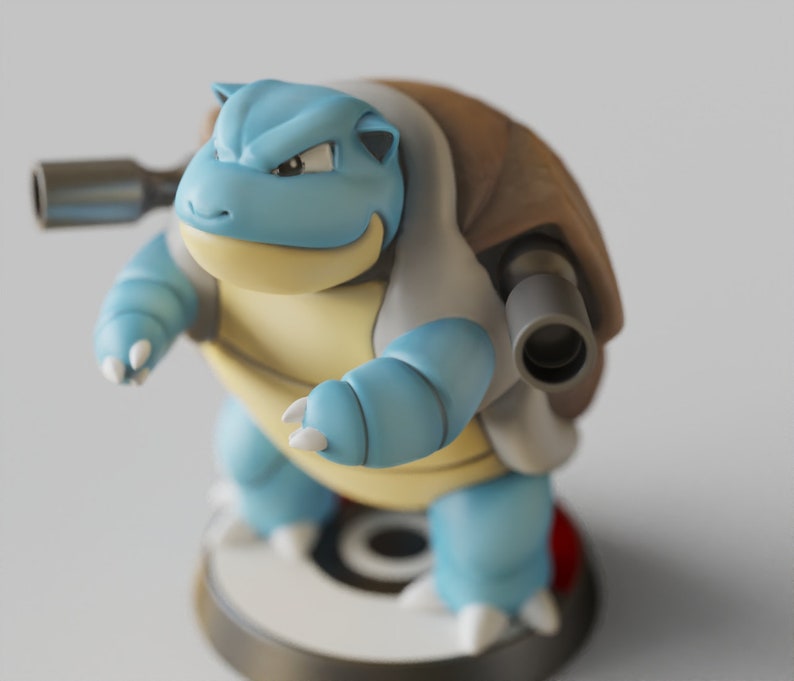 Blastoise Water Pokemon Statue Figure Hand Painted 3D Printed Nintendo ...