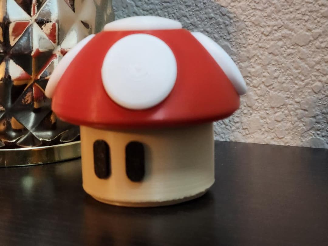 Super Mario Magic Mushroom Storage Container Stash Loot Box - Etsy