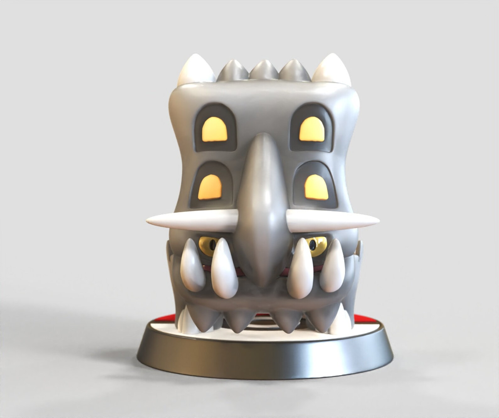 Bastiodon Steel Pokemon Statue Figure Hand Painted 3D Printed Nintendo ...