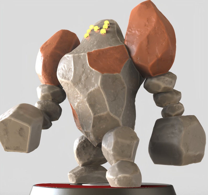 Regirock Legendary Pokemon Statue Figure Hand Painted Nintendo - Etsy