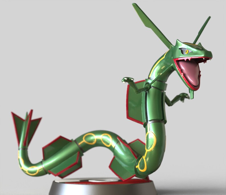 Rayquaza Pokemon Statue Figure Hand Painted Nintendo Gaming Decor - Etsy