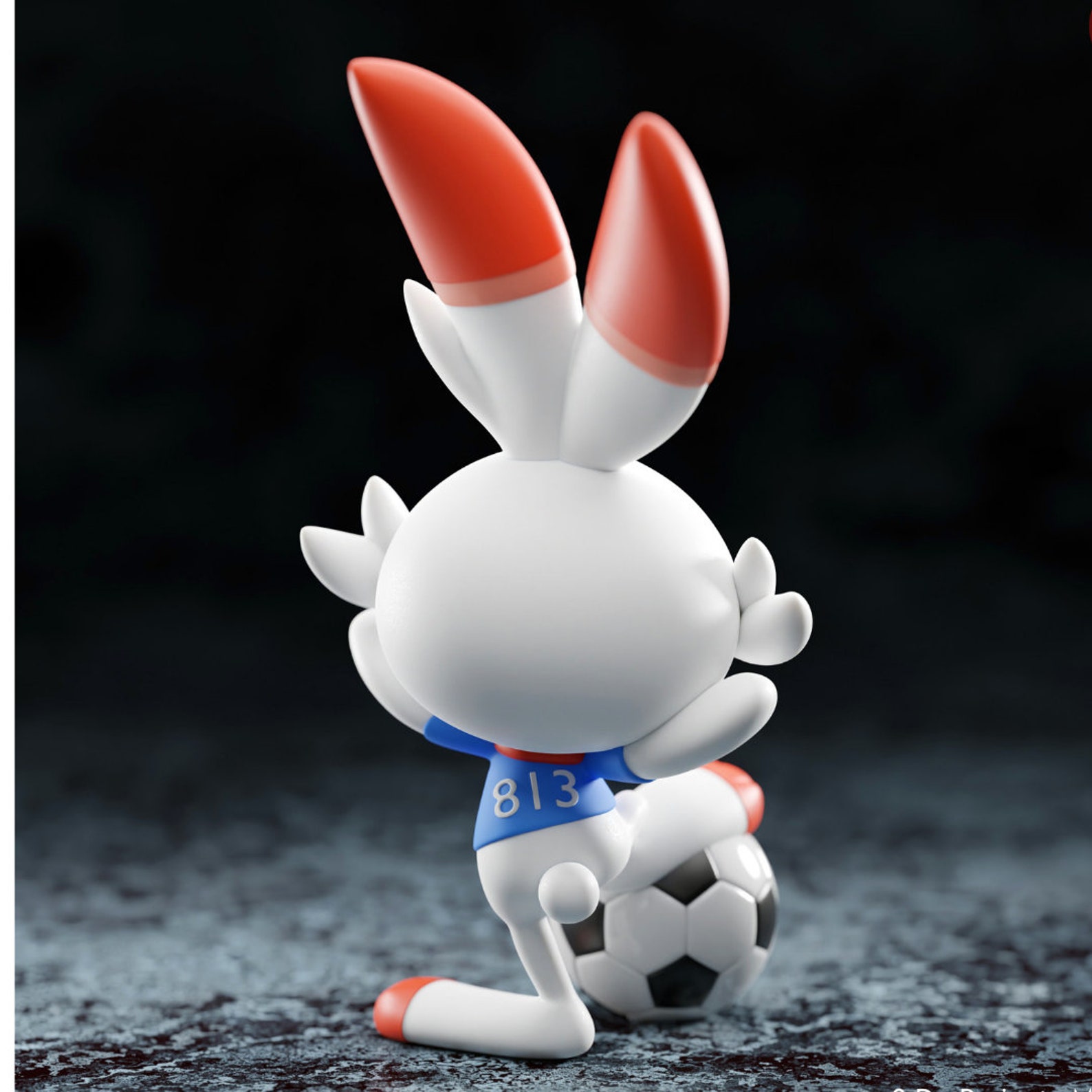 Scorbunny Footbal Player Fire Pokemon Figurine Hand Painted - Etsy