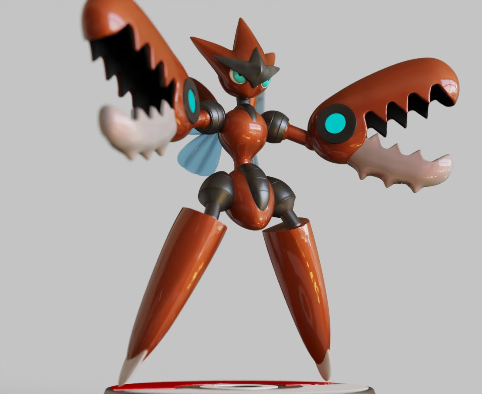 Mega Scizor Pokemon Statue Figure Hand Painted Nintendo Gaming Decor - Etsy