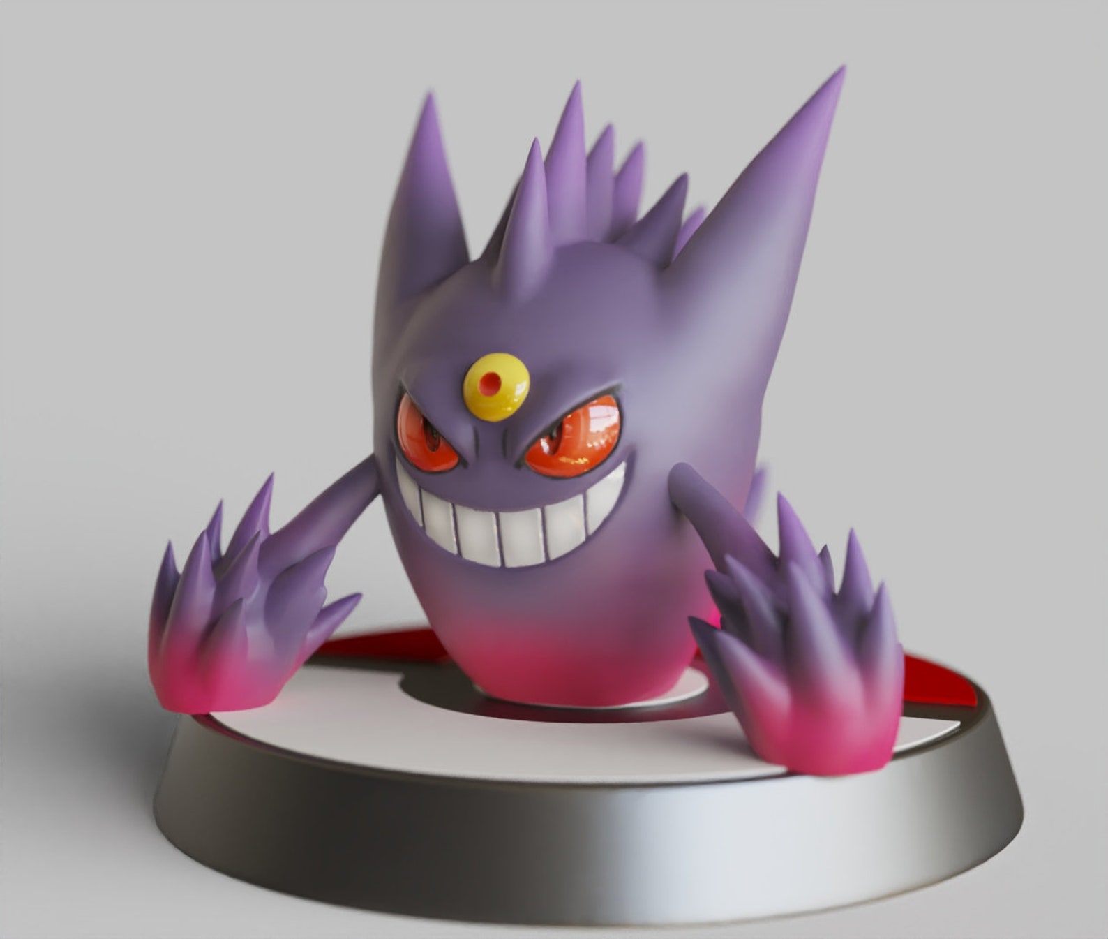 Mega Gengar Ghost Pokemon Statue Figure Hand Painted 3D Printed ...