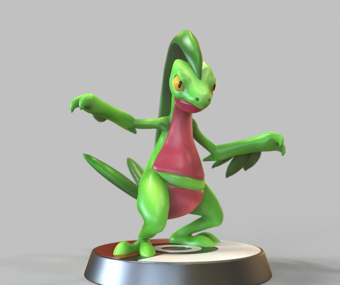 Grovyle Grass Pokemon Statue Figure Hand Painted Nintendo - Etsy