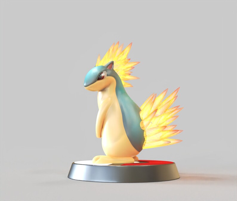 Quilava Fire Pokemon Figure Hand Painted Nintendo Gaming - Etsy