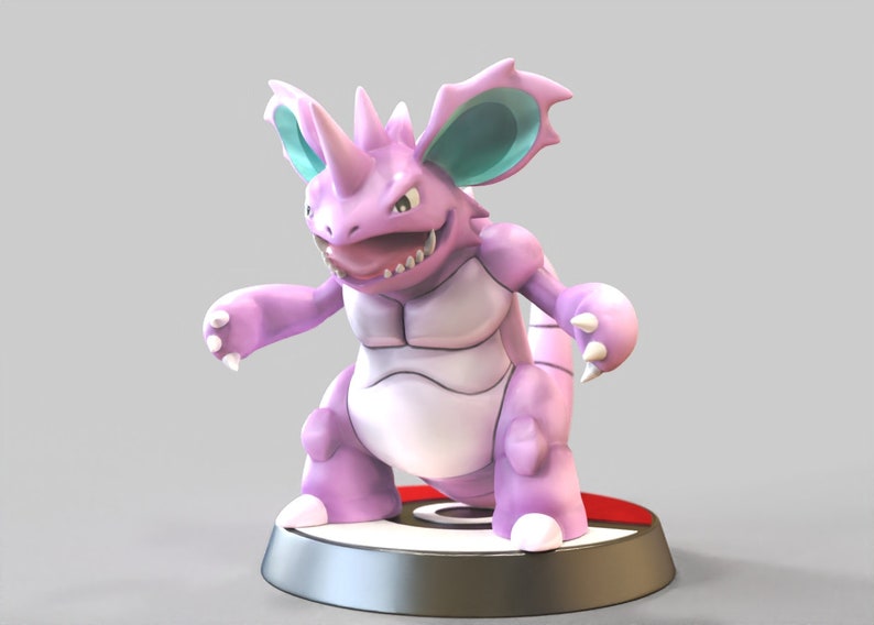 Nidoking Pokemon Statue Figure Hand Painted Nintendo Gaming - Etsy