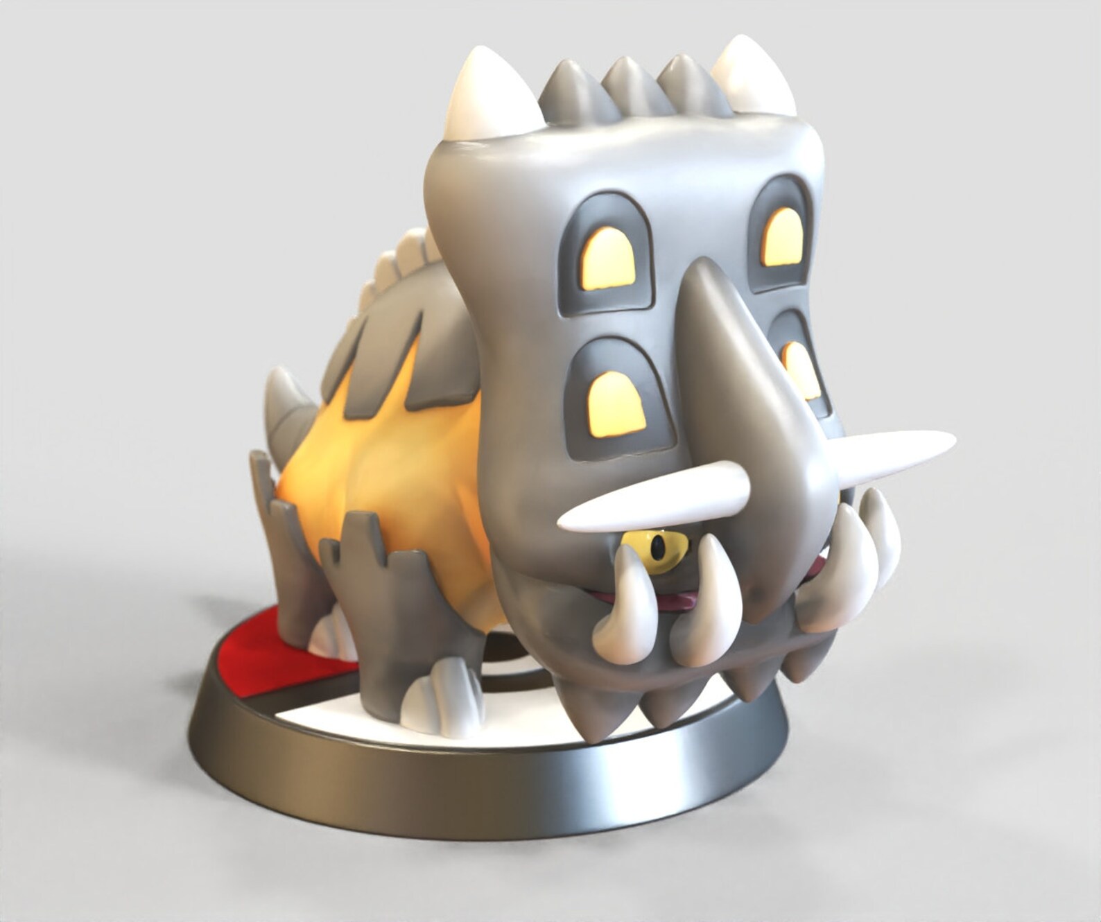 Bastiodon Steel Pokemon Statue Figure Hand Painted 3D Printed Nintendo ...