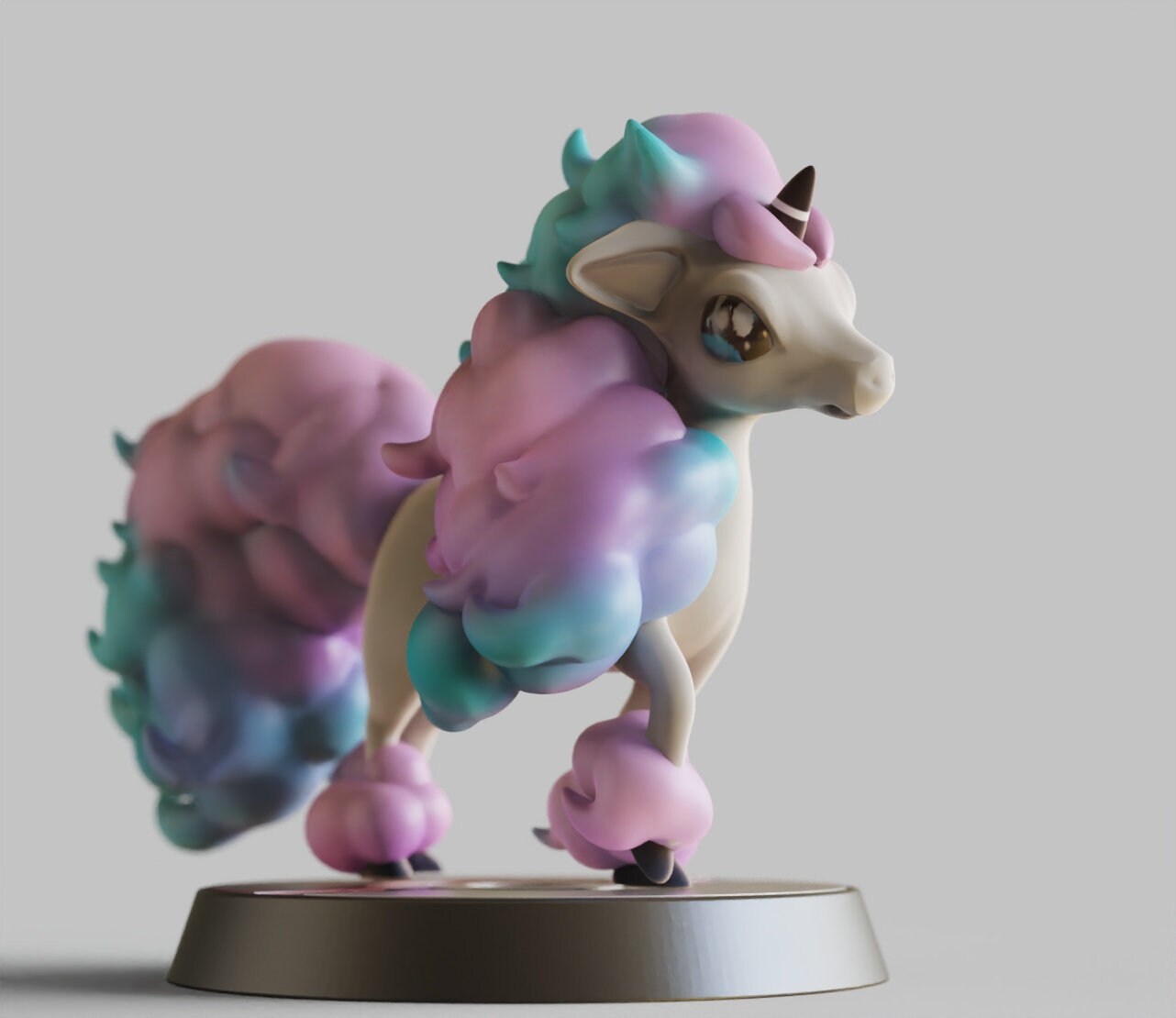 Alolan Galarian Ponyta Fire Pokemon Statue Figure Hand Painted 3D ...