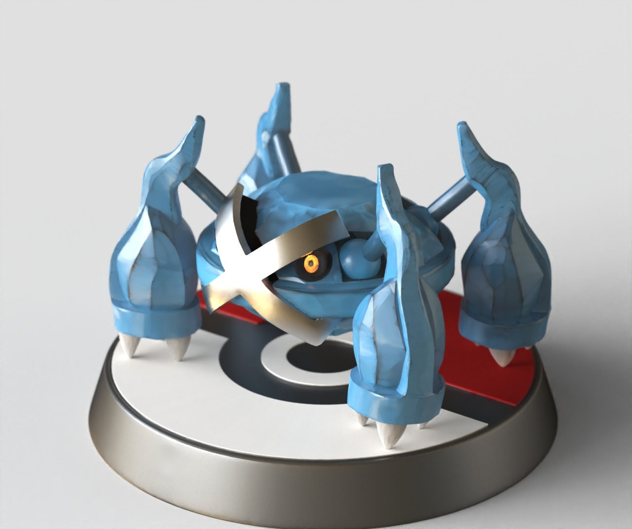 Metagross Steel Pokemon Figurine Hand Painted Nintendo Gaming - Etsy